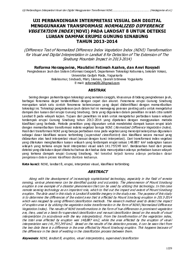 (PDF) Uji Perbandingan Interpretasi Visual Dan Digital Menggunakan ...