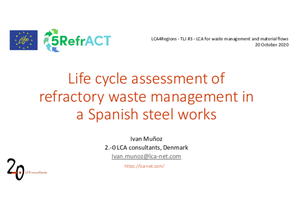 (PDF) Life cycle assessment of refractory waste management in a Spanish ...
