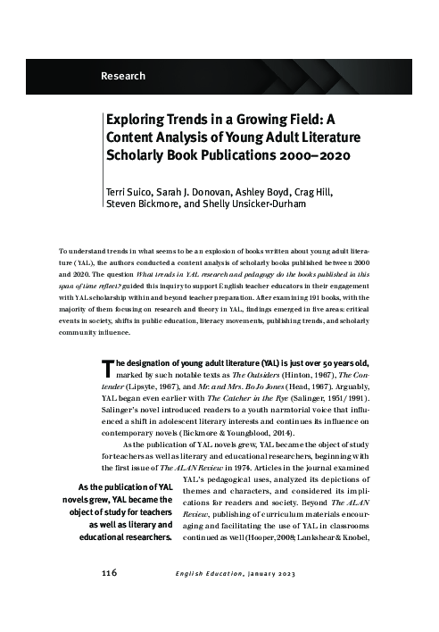 (PDF) Exploring Trends in a Growing Field: A Content Analysis of Young ...