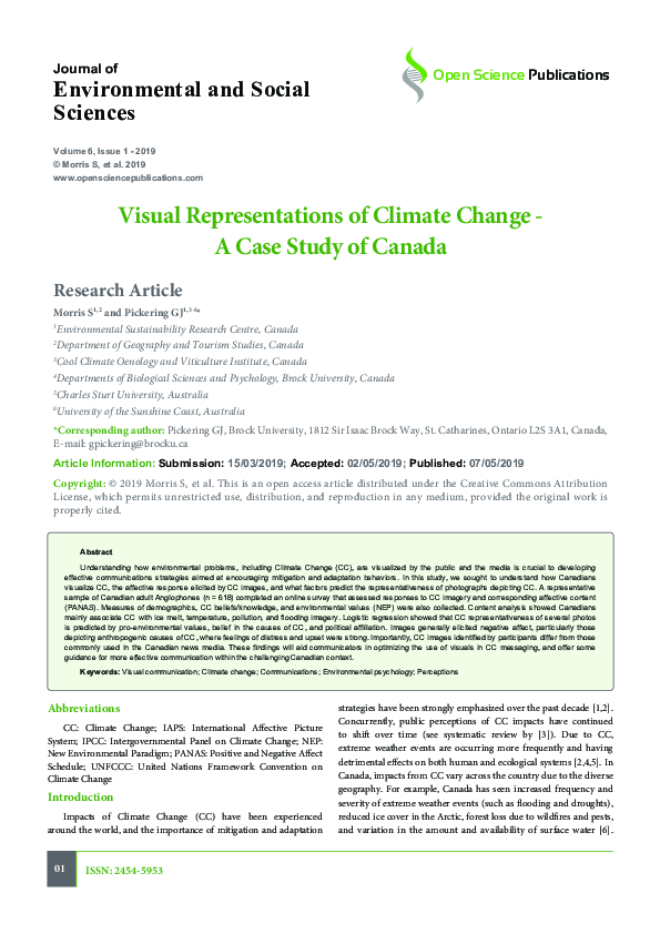(PDF) Visual Representations of Climate Change - A Case Study of Canada