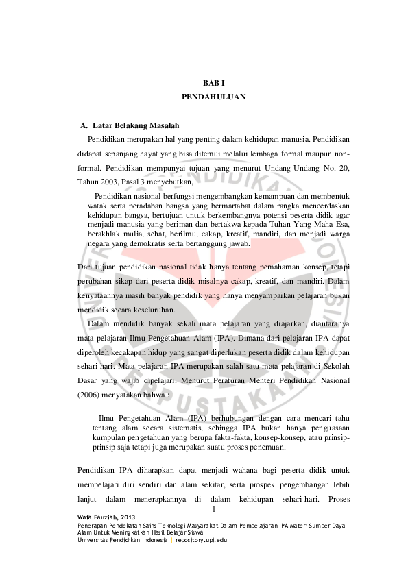 (PDF) Penerapan Pendekatan Sains Teknologi Masyarakat Dalam ...