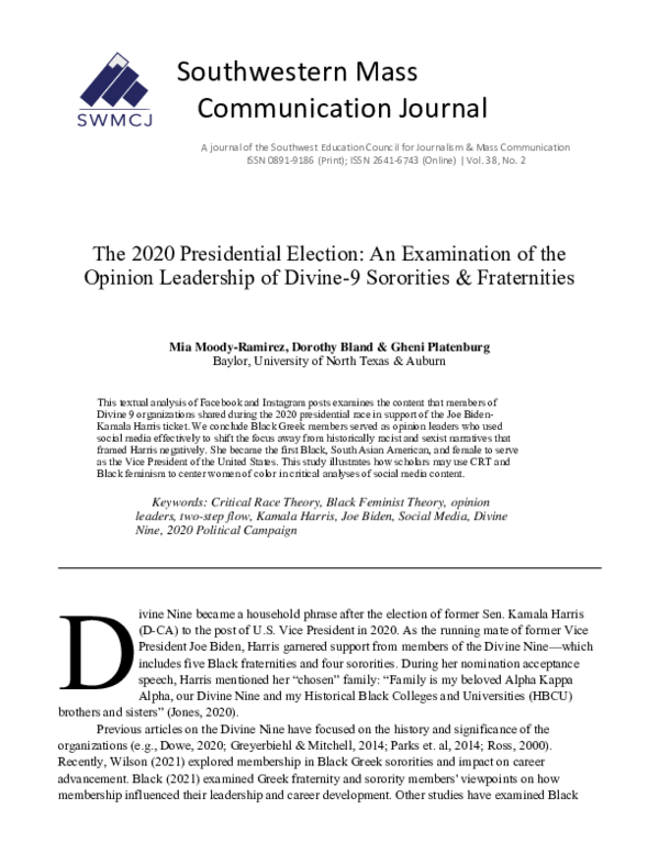(PDF) 2020 Presidential Election