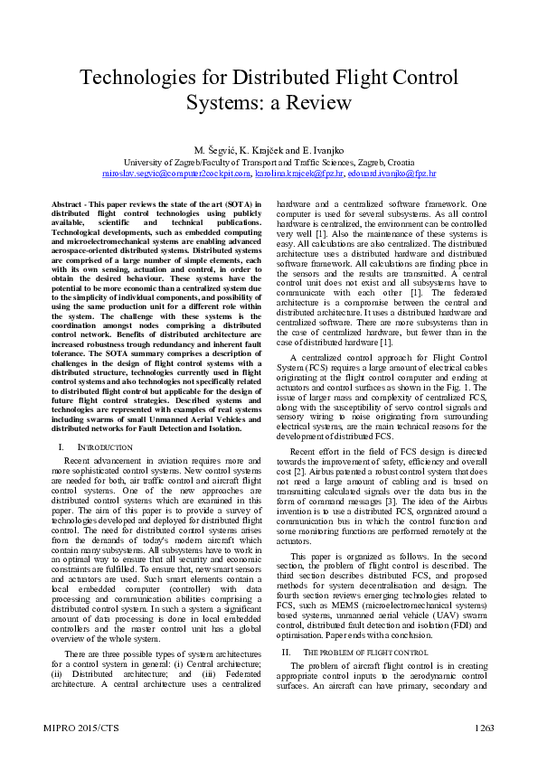 (PDF) Technologies for distributed flight control systems: A review | Aliff Imran - Academia.edu