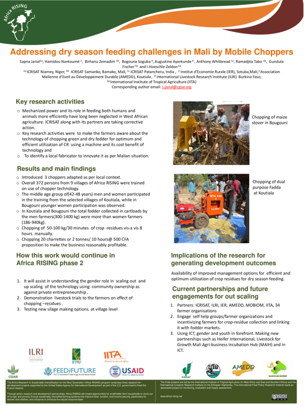 (PDF) Addressing dry season feeding challenges in Mali by mobile ...