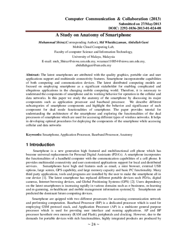 (PDF) A study on anatomy of smartphone