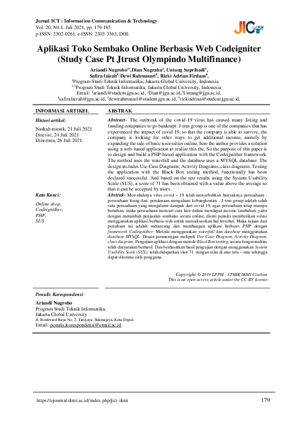 (PDF) Aplikasi Toko Sembako Online Berbasis Web Codeigniter (Study Case ...