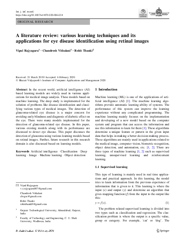 (PDF) A literature review: various learning techniques and its applications for eye disease ...