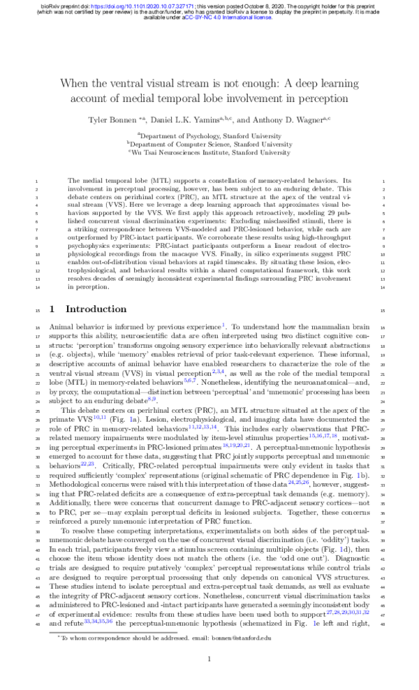 (PDF) When the ventral visual stream is not enough: A deep learning ...