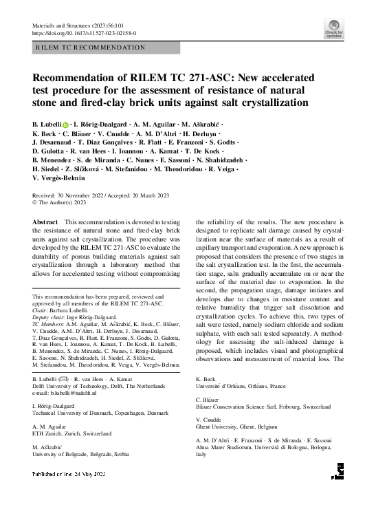 (PDF) Recommendation of RILEM TC 271-ASC: New accelerated test ...