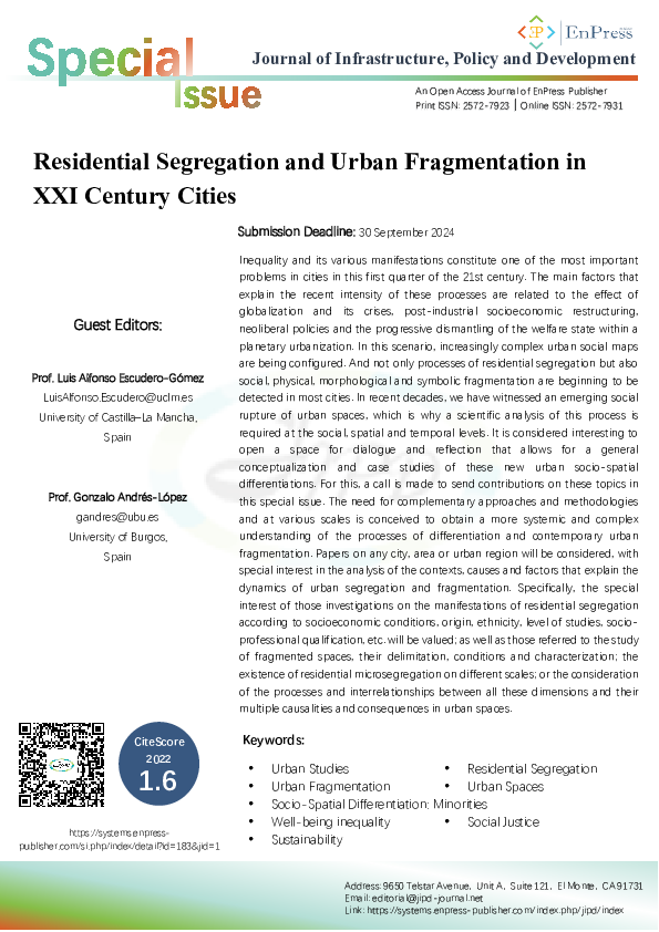 (PDF) Residential Segregation and Urban Fragmentation in XXI Century Cities