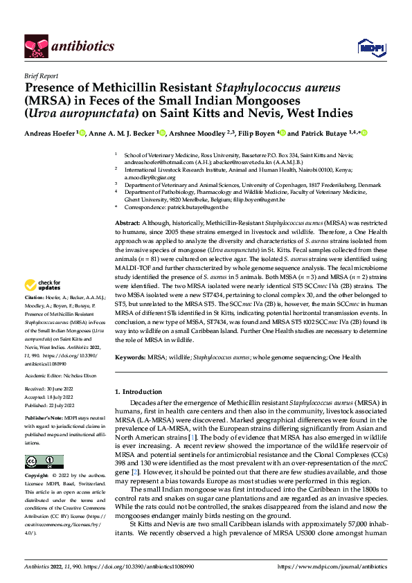 (PDF) The presence of methicillin-resistant Staphylococcus aureus on large pig breeding farms in ...