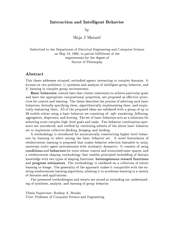 (PDF) Interaction and Intelligent Behavior | aaa aaa - Academia.edu