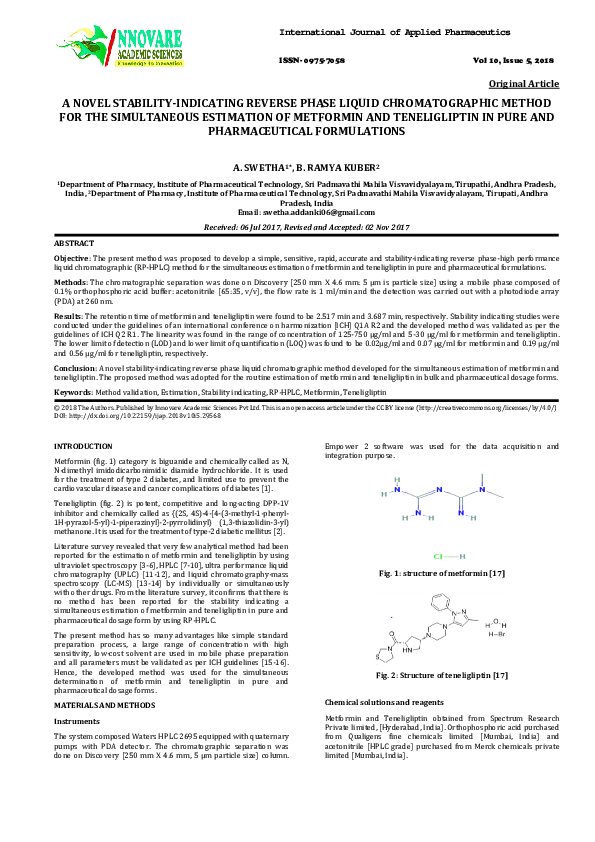 (PDF) A NOVEL STABILITY-INDICATING REVERSE PHASE LIQUID CHROMATOGRAPHIC METHOD FOR THE ...