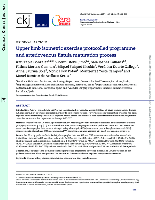 (PDF) Upper limb isometric exercise protocolled programme and ...