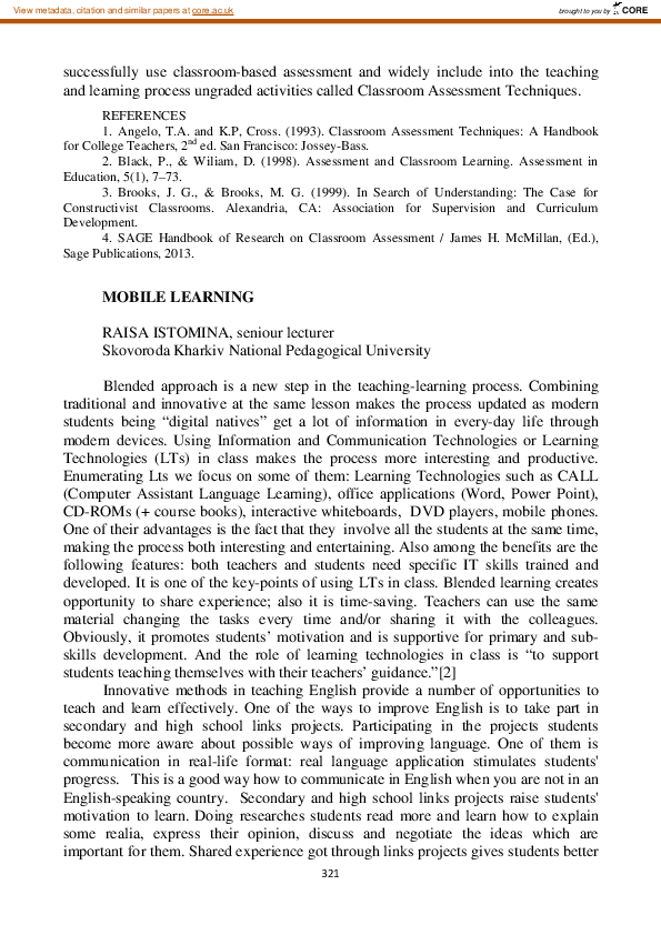 (PDF) Mobile Learning