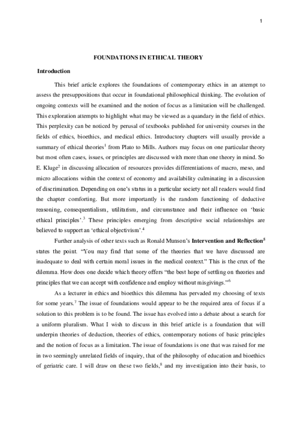 (PDF) Foundations in Ethical Methodology (PDF) Foundations in Ethical Methodology