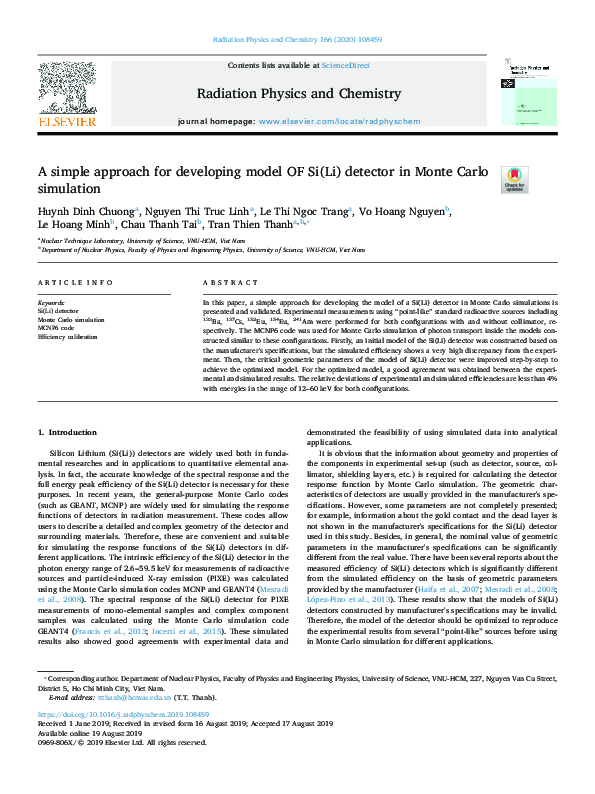 (PDF) A simple approach for developing model OF Si(Li) detector in ...