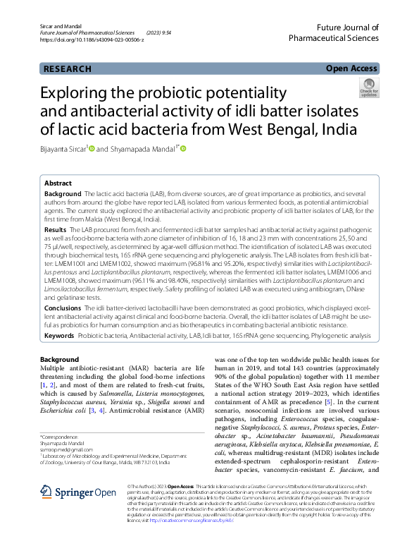 (PDF) Exploring the probiotic potentiality and antibacterial activity ...
