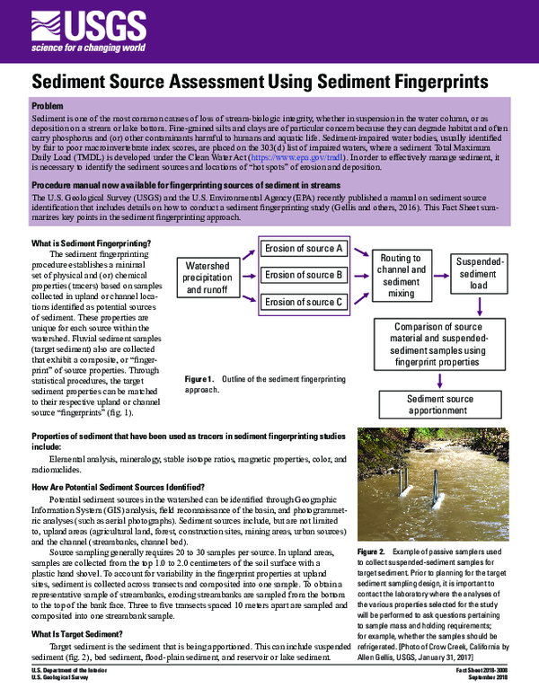 (PDF) Sediment Source Assessment Using Sediment Fingerprints