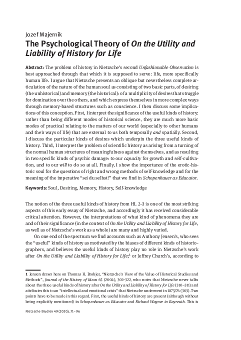 (PDF) The Psychological Theory of On the Utility and Liability of ...