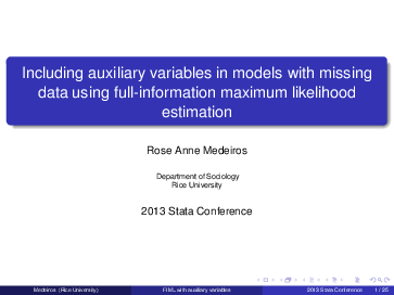 (PDF) Including Auxiliary Variables in Models with Missing Data Using Full Information Maximum ...