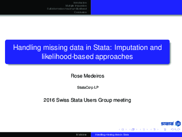 (PDF) Introduction Multiple Imputation Full information maximum likelihood Conclusion Handling ...