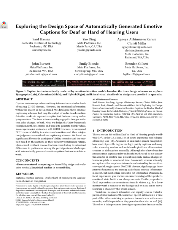 (PDF) Exploring the Design Space of Automatically Generated Emotive ...