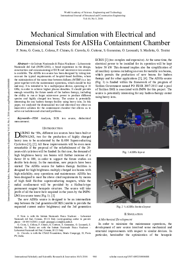 (PDF) Mechanical Simulation With Electrical And Dimensional Tests For ...