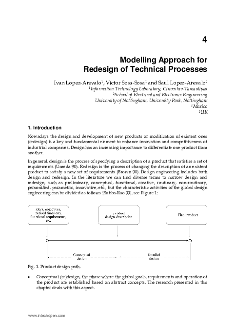 (PDF) 4 Modelling Approach for Redesign of Technical Processes