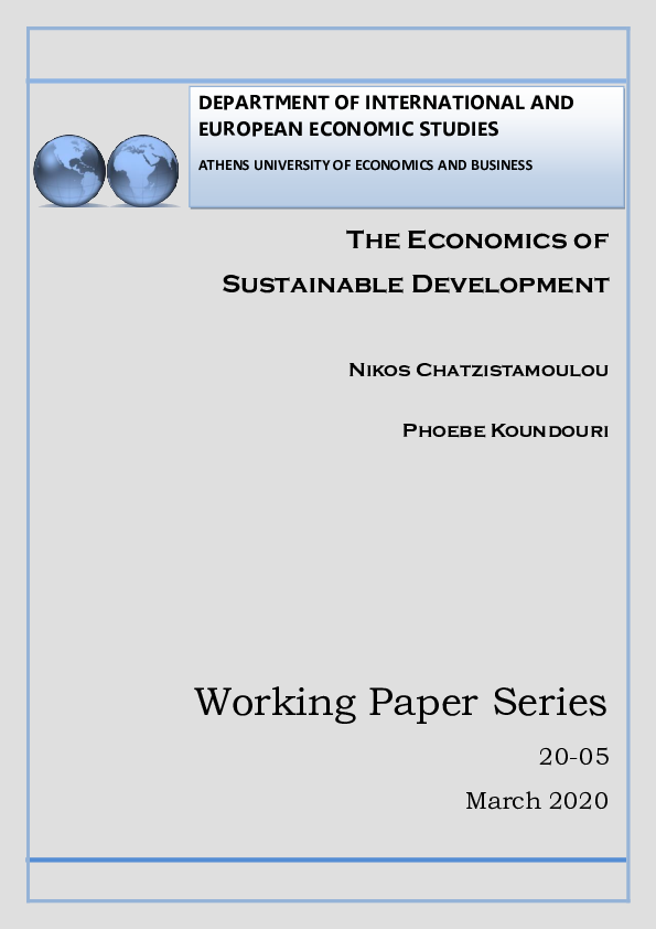 (PDF) The Economics of Sustainable Development