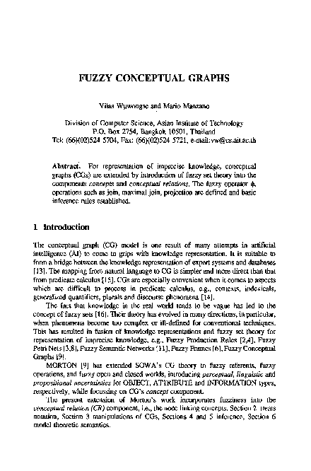 (PDF) Fuzzy conceptual graphs