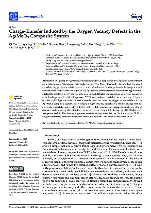 (PDF) Charge-Transfer Induced by the Oxygen Vacancy Defects in the Ag ...