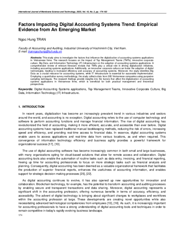 (PDF) Factors Impacting Digital Accounting Systems Trend: Empirical ...
