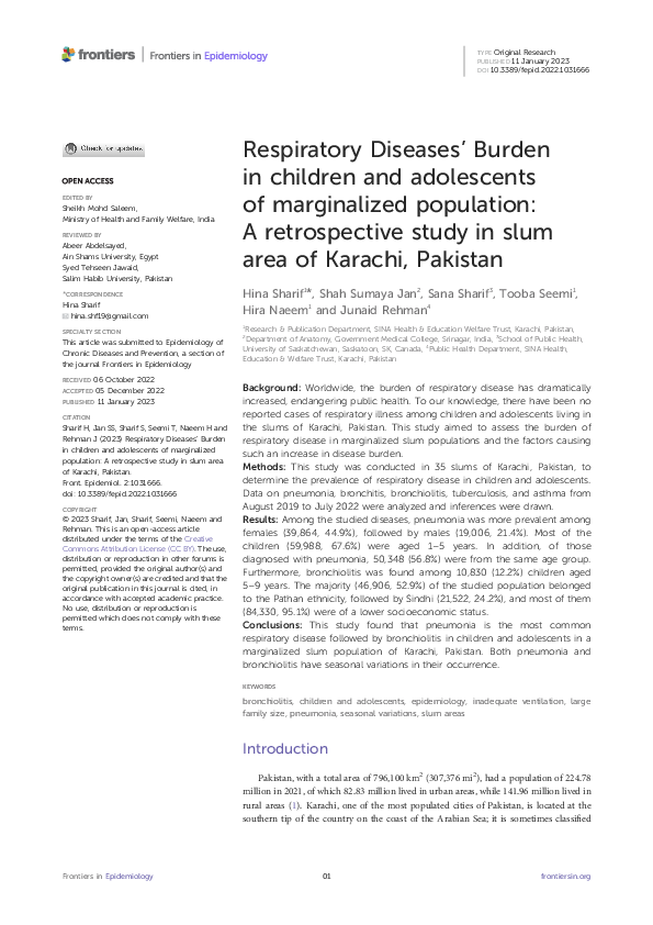 (PDF) Respiratory Diseases' Burden in children and adolescents of ...