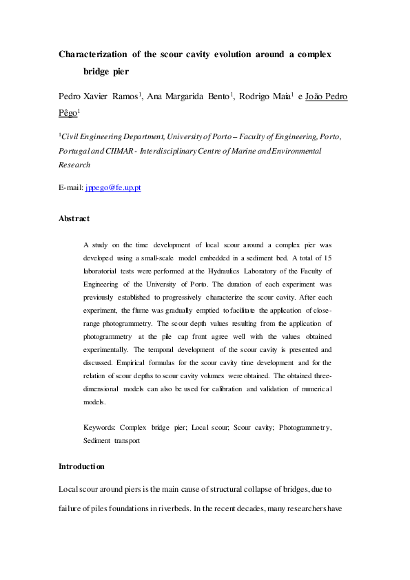 (PDF) Characterization of the scour cavity evolution around a complex ...