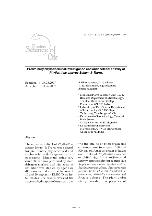 (PDF) Preliminary phytochemical investigation and thin layer chromatography profiling of ...