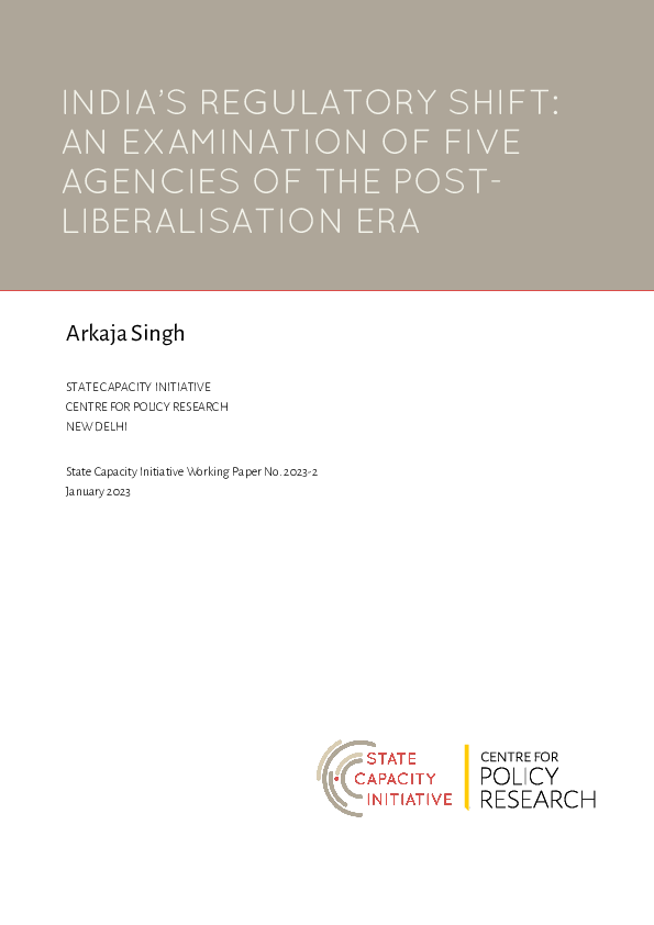 (PDF) INDIA'S REGULATORY SHIFT: AN EXAMINATION OF FIVE AGENCIES OF THE ...