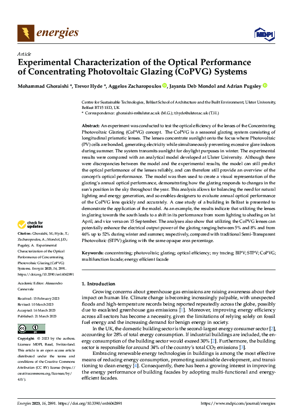 (PDF) Experimental Characterization of the Optical Performance of Concentrating Photovoltaic ...