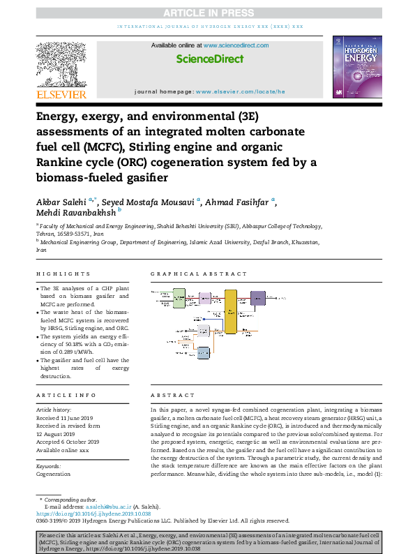 (PDF) Energy, exergy, and environmental (3E) assessments of an ...