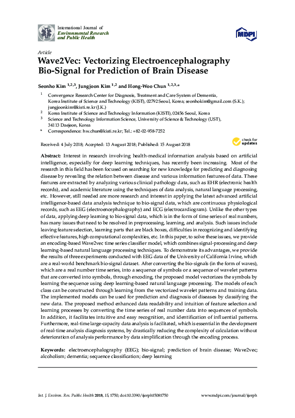 (PDF) Wave2Vec: Vectorizing Electroencephalography Bio-Signal for ...