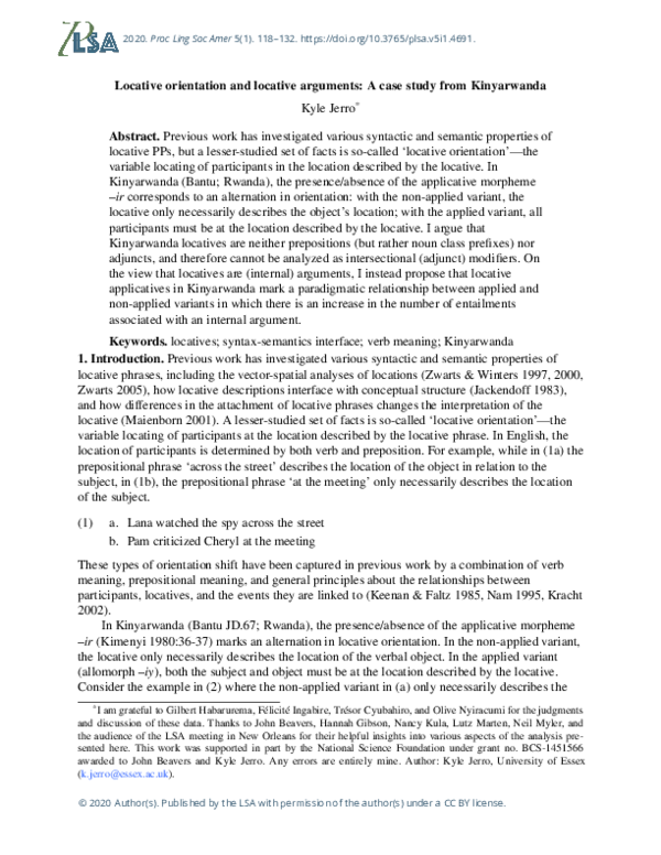 (PDF) Locative orientation and locative arguments: A case study from ...