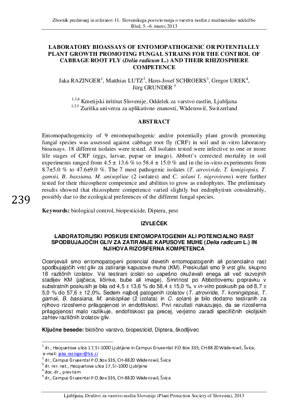 (PDF) Laboratory bioassays of entomopathogenic or potentially plant ...
