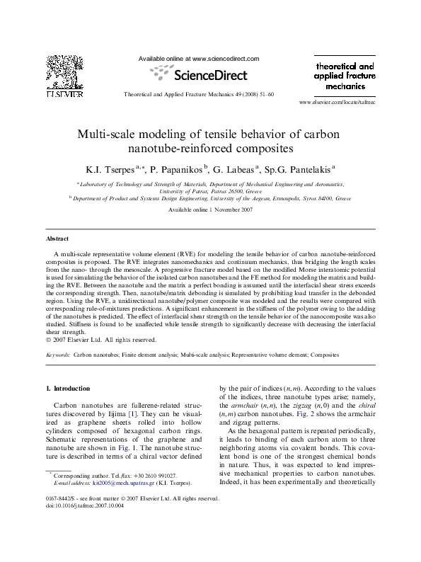 (PDF) Multi-scale modeling of tensile behavior of carbon nanotube ...