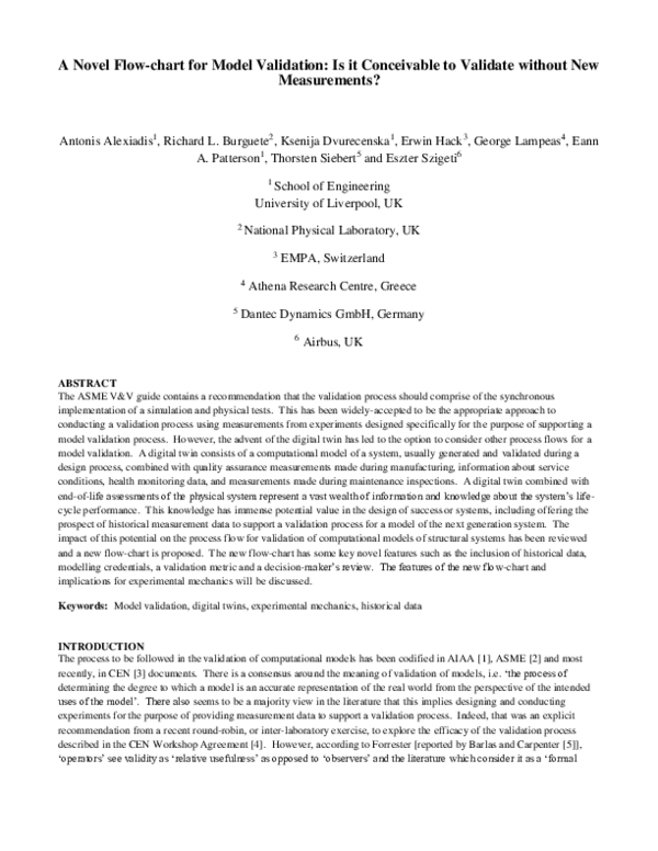 (PDF) A Novel Flowchart for Model Validation: Is it conceivable to ...