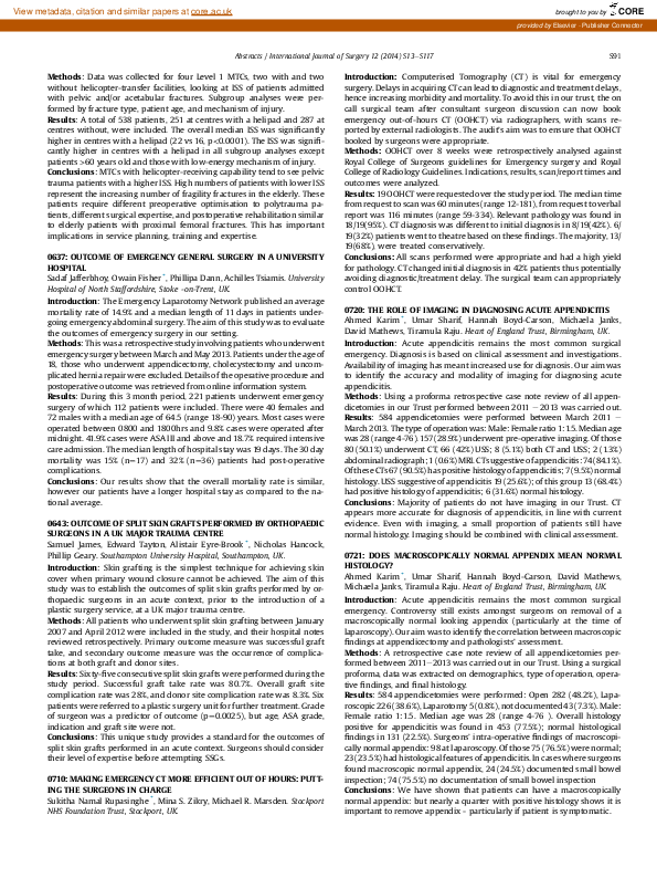 (PDF) Does macroscopically normal appendix mean normal histology?