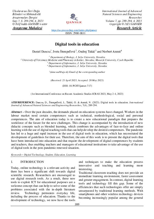 Pdf Digital Tools In Education 