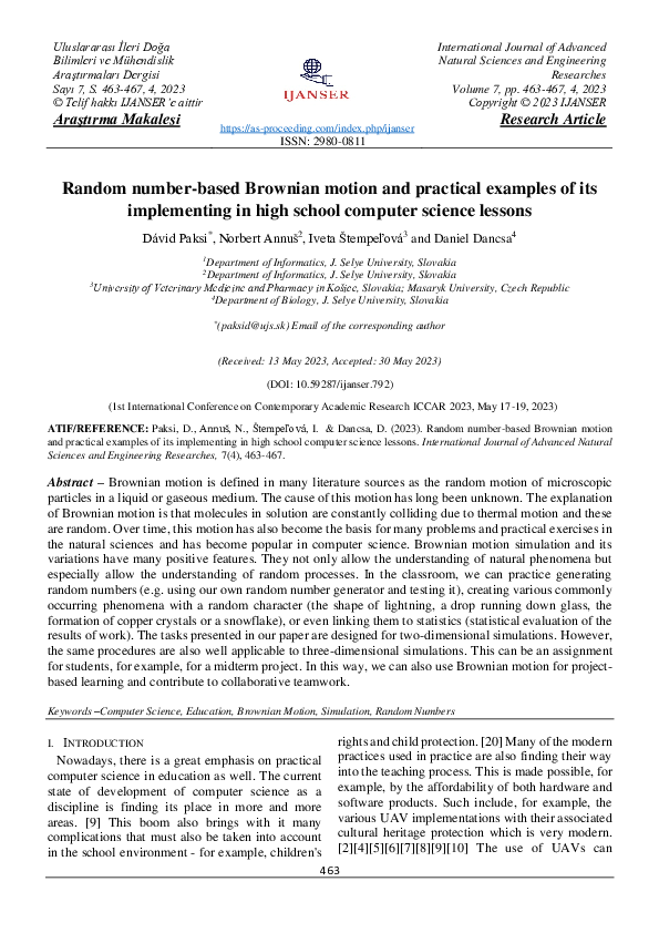 (PDF) Random number-based Brownian motion and practical examples of its ...