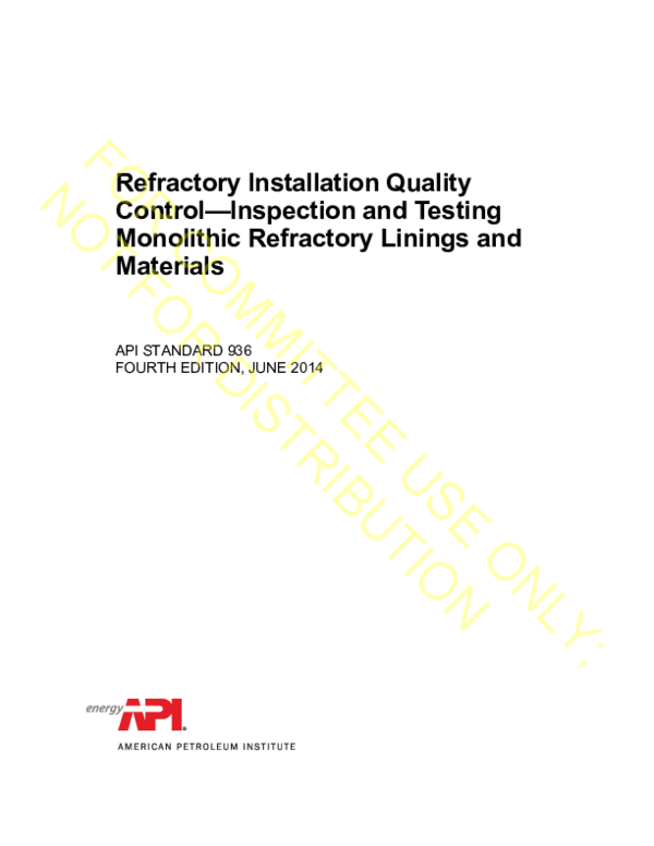(PDF) Refractory Installation Quality Control-Inspection and Testing ...