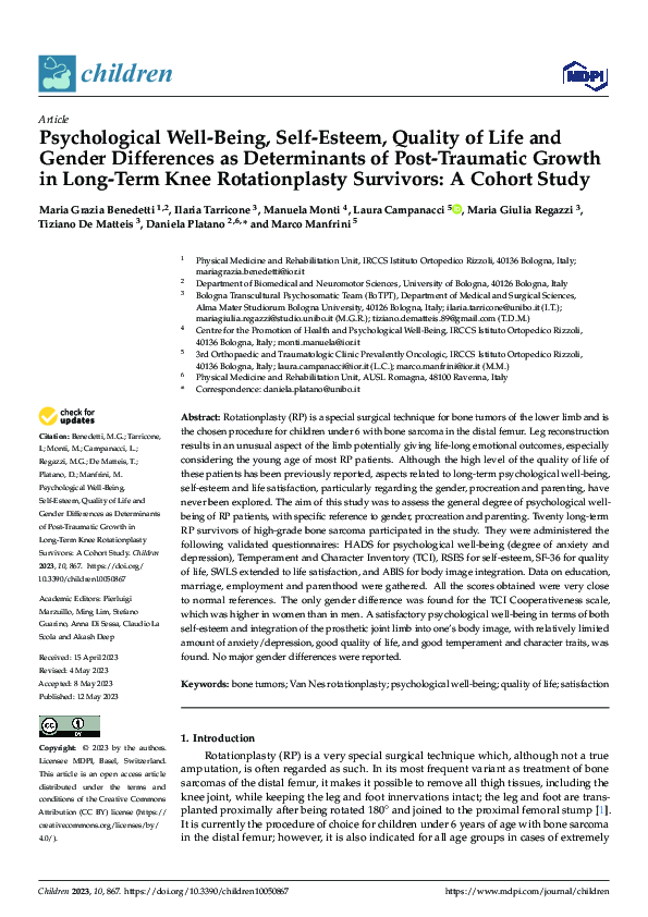 (PDF) Psychological Well-Being, Self-Esteem, Quality of Life and Gender Differences as ...
