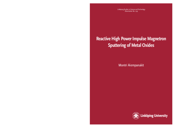 (PDF) Hysteresis and process stability in reactive high power impulse ...